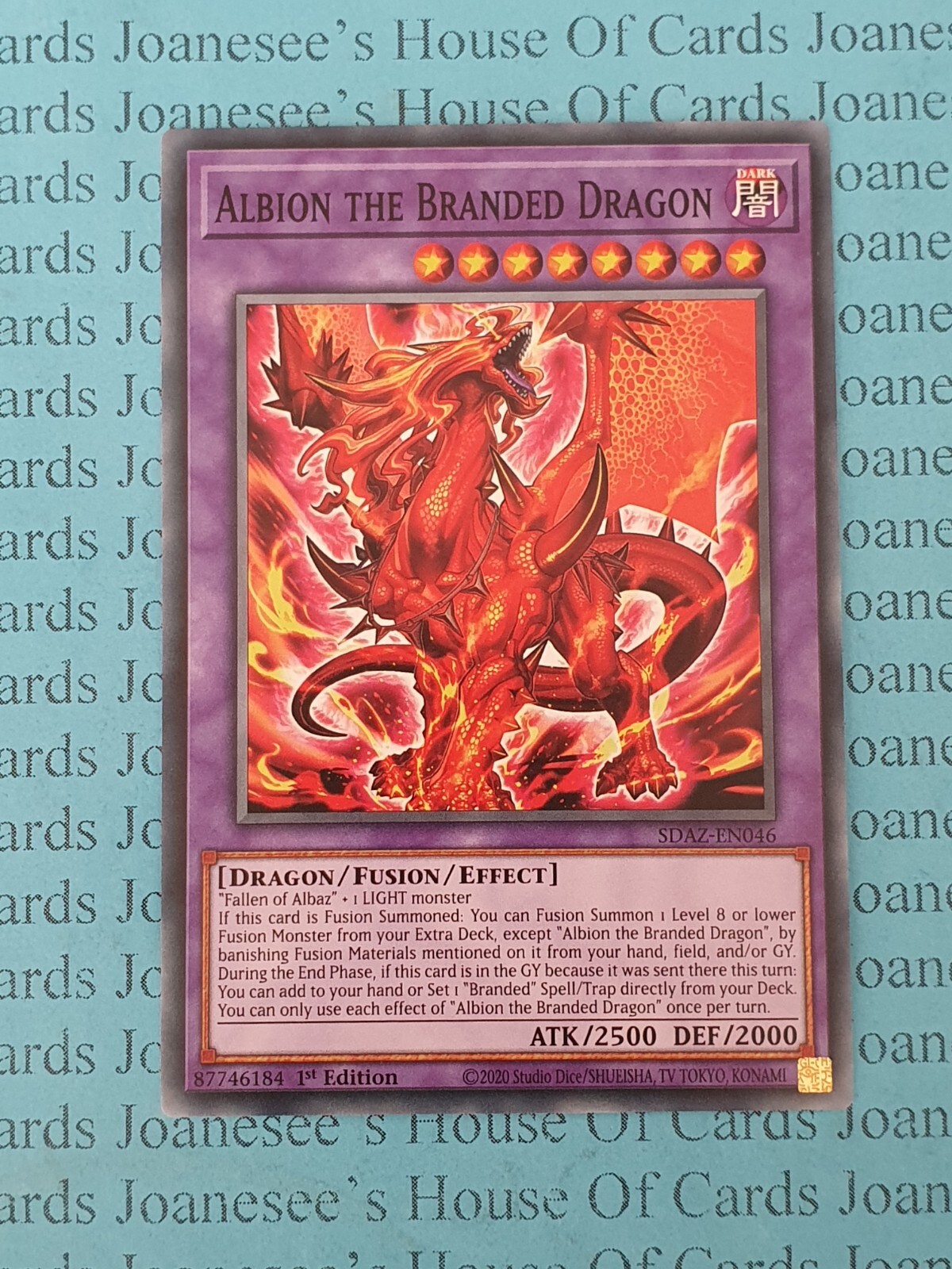 Albion the Branded Dragon SDAZ-EN046 Yu-Gi-Oh Card 1st Edition New ...