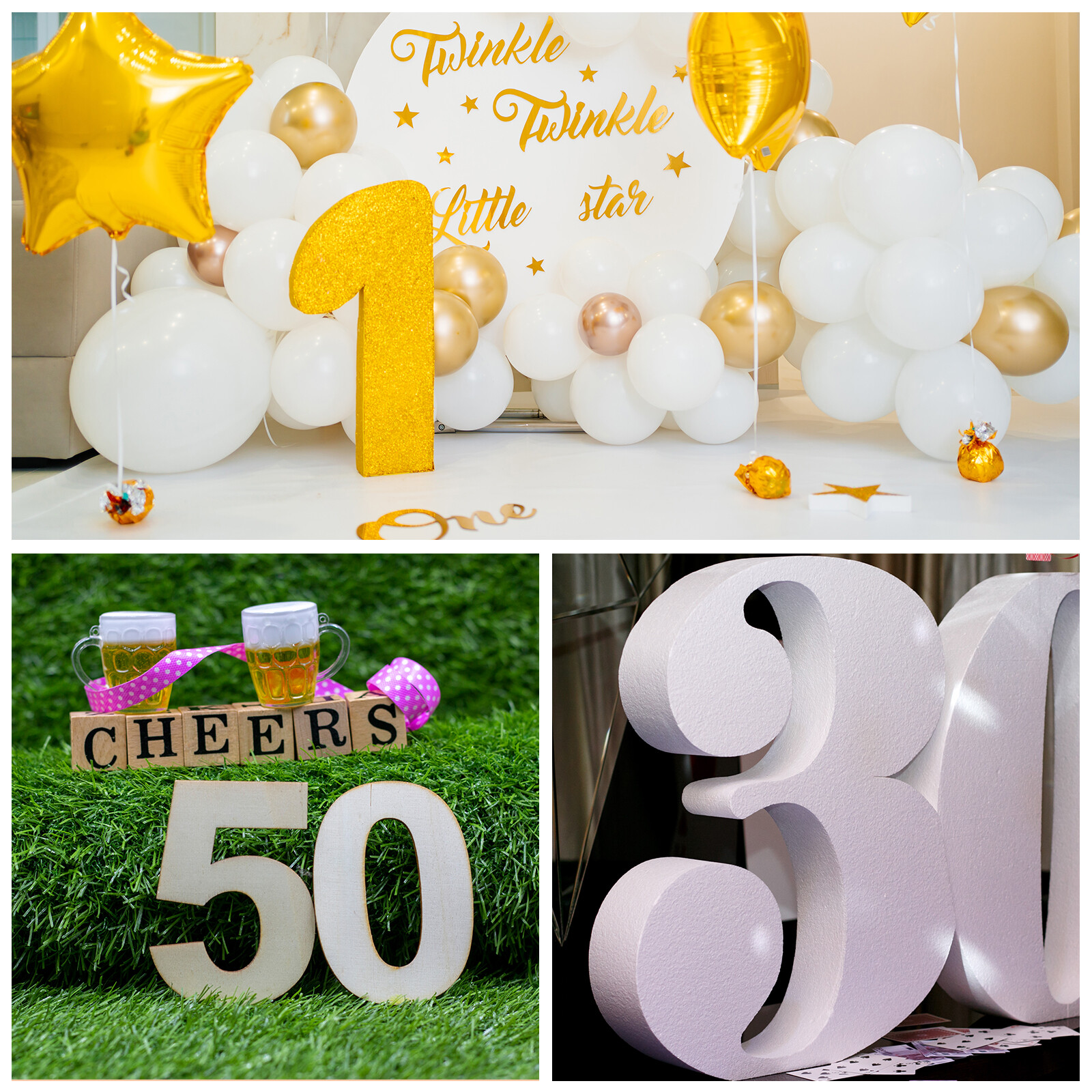 Foam Numbers 8 Numeral EPS White Polystyrene Number 100mm/4 Inch, Pack ...