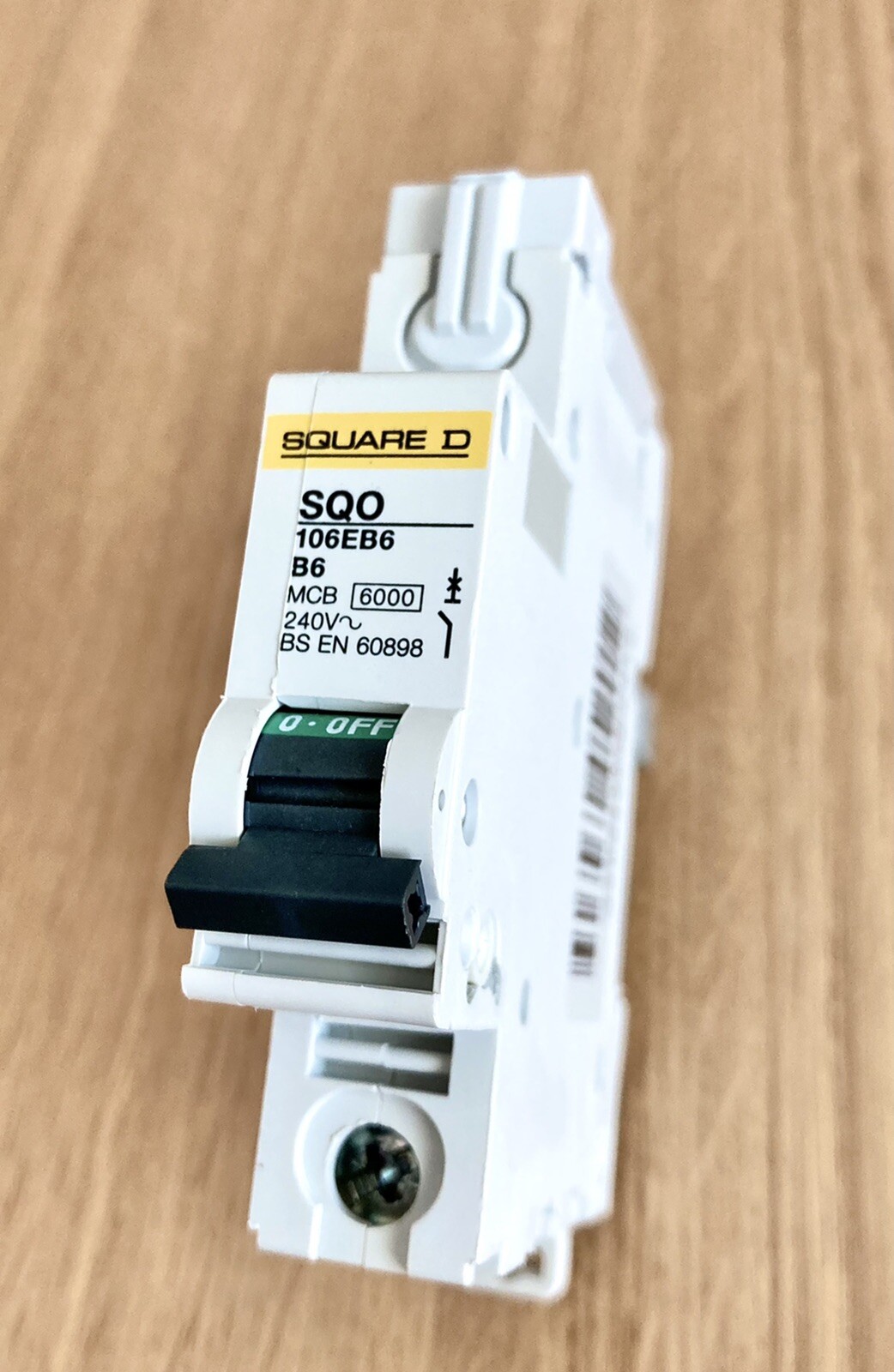 Square D MCB 10 Amp Single Pole Breaker Type B 10a SQO Sqo110eb6 for ...