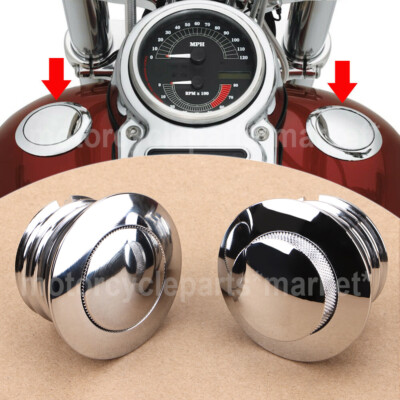 Chrome Flush Mount Pop Up Fuel Tank Gas Cap Trim Ring For Harley ...