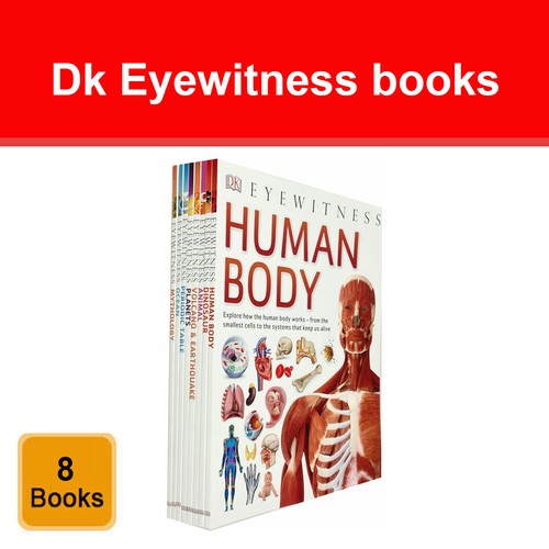 Dk Eyewitness Collection 8 books set Children's pack Animal, Human Body ...