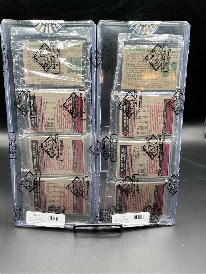 1977 topps football rack packs X2 young/white/sanders-Kadish/lewis/mike ...