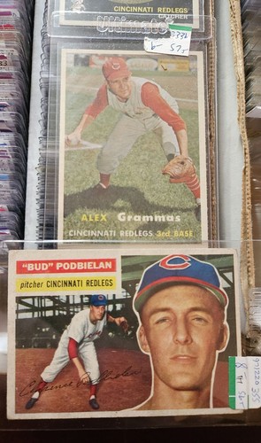 1956 to 1957 Cincinnati Reds Lot of at least 48 commons/minor sorted ...