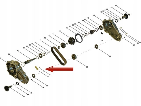 GEARBOX TRANSFER CASE BOX CHAIN TENSIONER FOR MERCEDES W164 W166 X164 ...