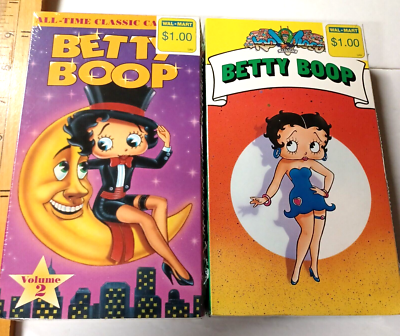 Betty Boop VHS All Time Classic Cartoons Lot of 2 NEW SEALED! | eBay