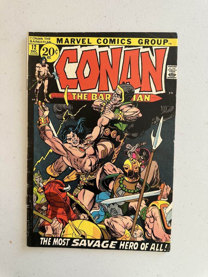 Conan The Barbarian #12 Marvel Comics 1971 Vintage Barry Smith Art FN ...
