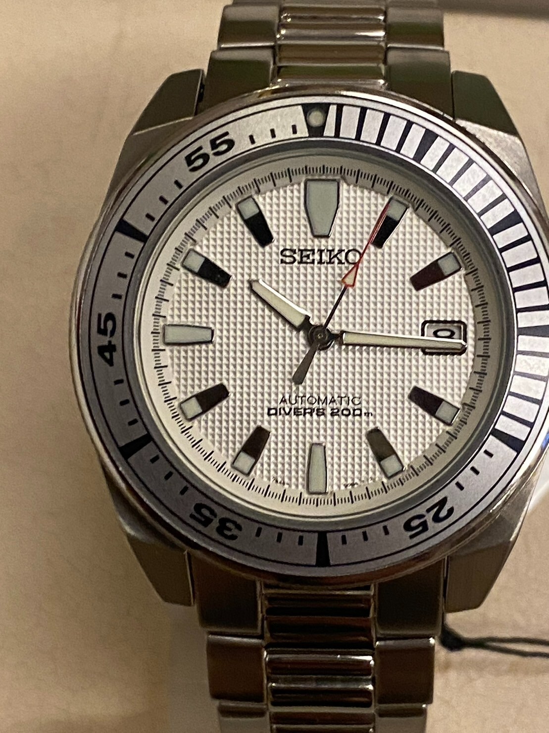 Excellent Condition SEIKO White Samurai Gen 1 Automatic Watch SNM031 | eBay