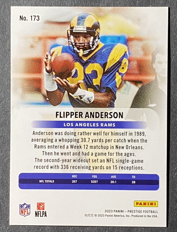 2023 Panini Prestige - Flipper Anderson Base #173 Los Angeles Rams ...