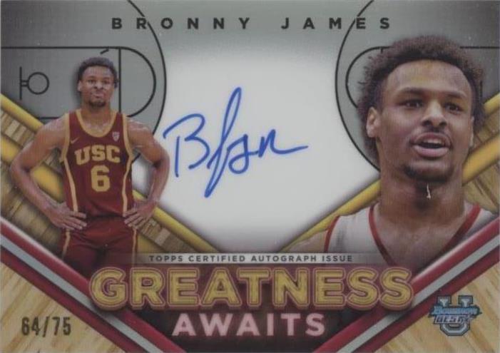 2023-24 Bowman University Best - Greatness Awaits Autographs Bronny ...