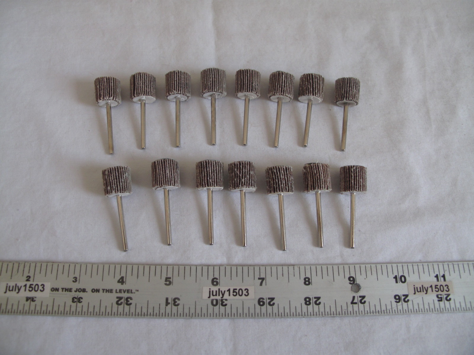 (15) NEW 1/2" Flap Wheel 80 grit Mandrel for Dremel Grind Polish ...