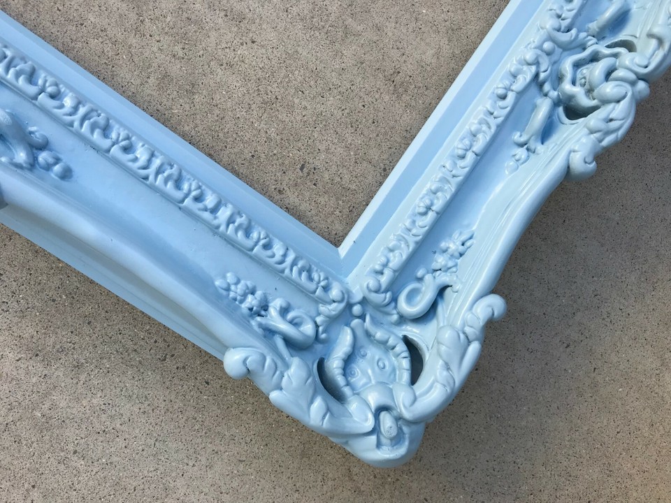 Baby Blue Picture Frame Fancy Photo Frame Original Art Canvas 16x20 ...