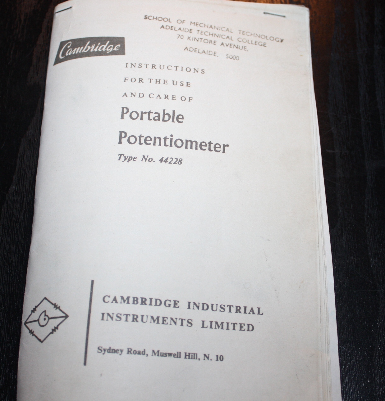 Cambridge Portable Potentiometer in wooden box Type No 44228 vintage ...