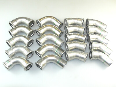 20x AALBERTS VSH XPRESS EDELSTAHL BOGEN 35 MM x 90° + 45° PRESSFITTING ...