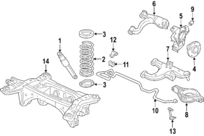 56200-EA525 Nissan Shock absorber kit-rear, rh 56200EA525, New Genuine ...
