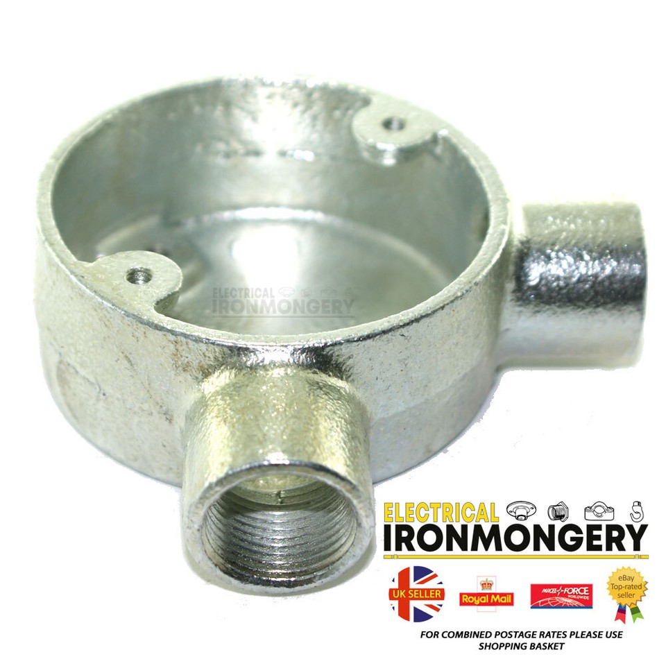 20mm Metal Conduit Boxes, Bends, Elbow, Tees, Fittings Galvanised ...