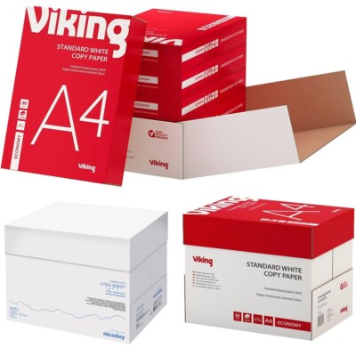 A4 80gsm White Copier Printer Office Copy Paper 2500 Sheets Mixed 5 ...