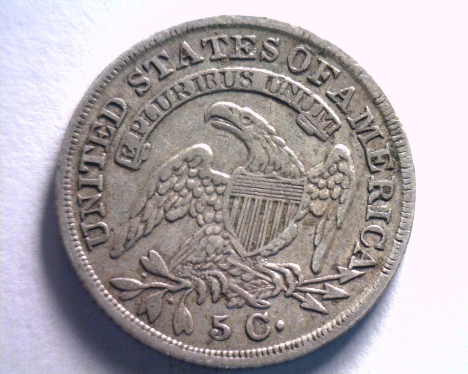1835 BUST HALF DIME SMALL DATE, 5 LM-11 RARITY 4 EXTRA FINE / ABOUT ...