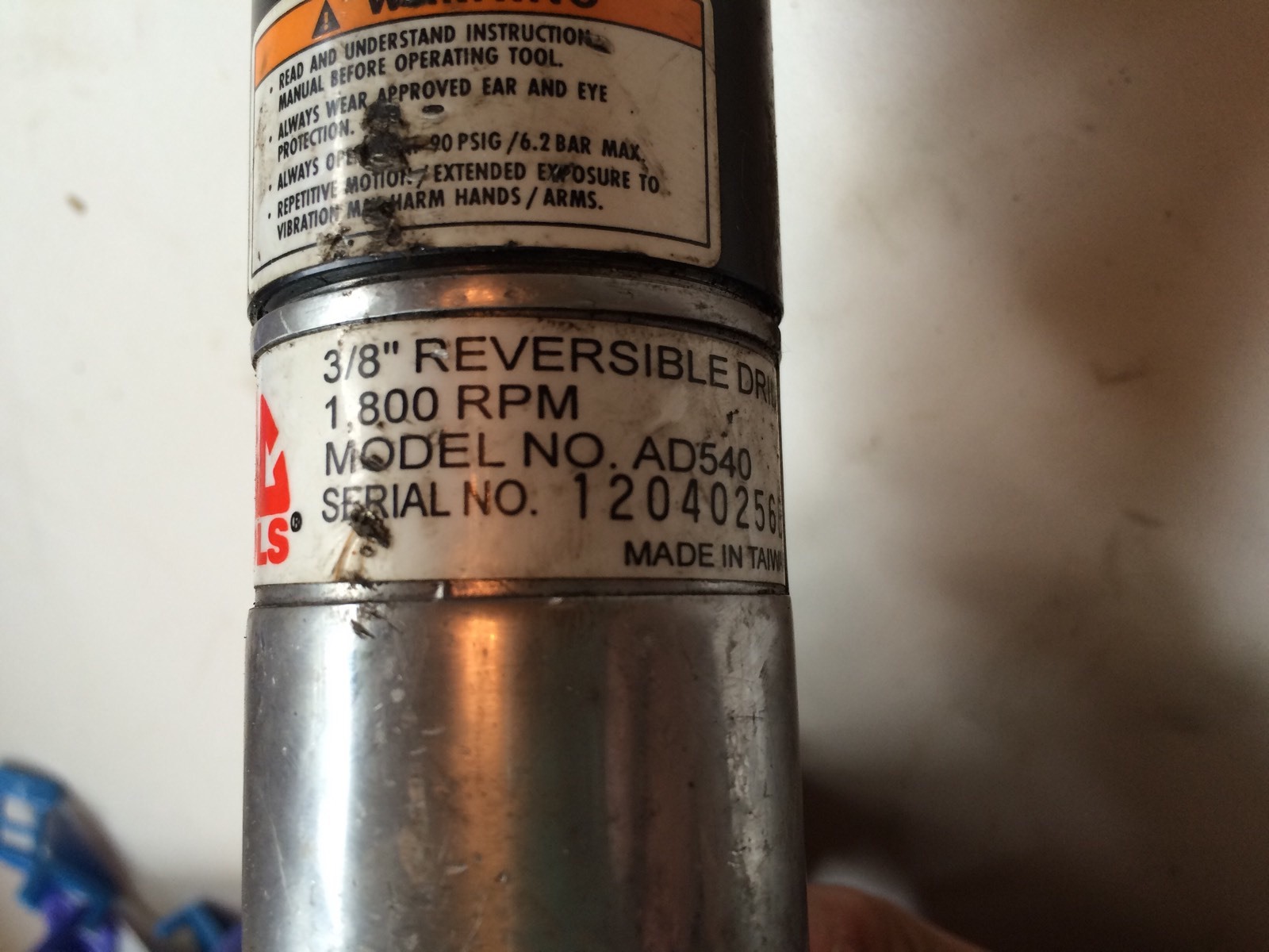 MAC TOOLS AD540 3/8" REVERSIBLE DRILL KEYLESS CHUCK USED | eBay