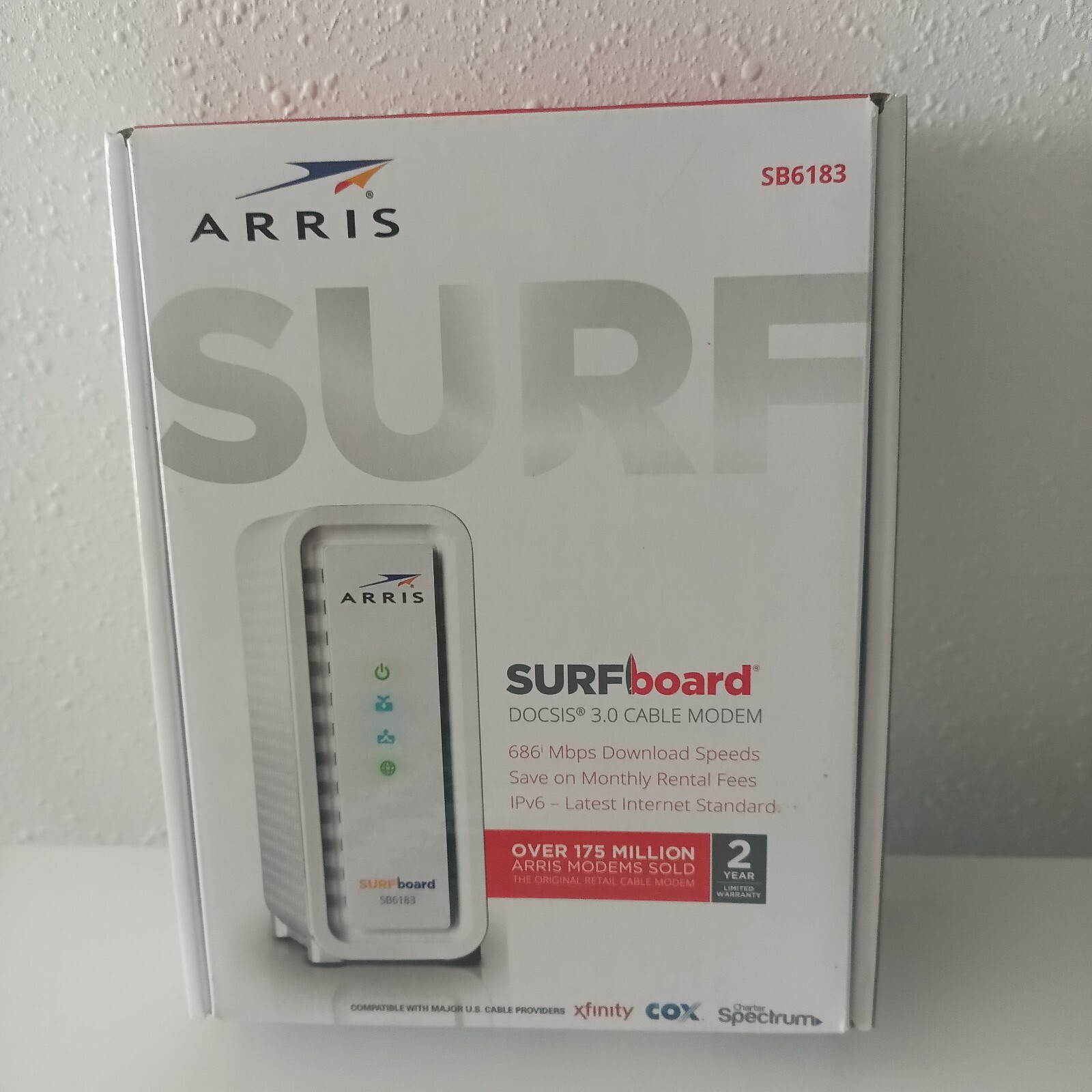 ARRIS SB6183 686 Mbps Cable Modem, White - 59243200300 612572204009 | eBay