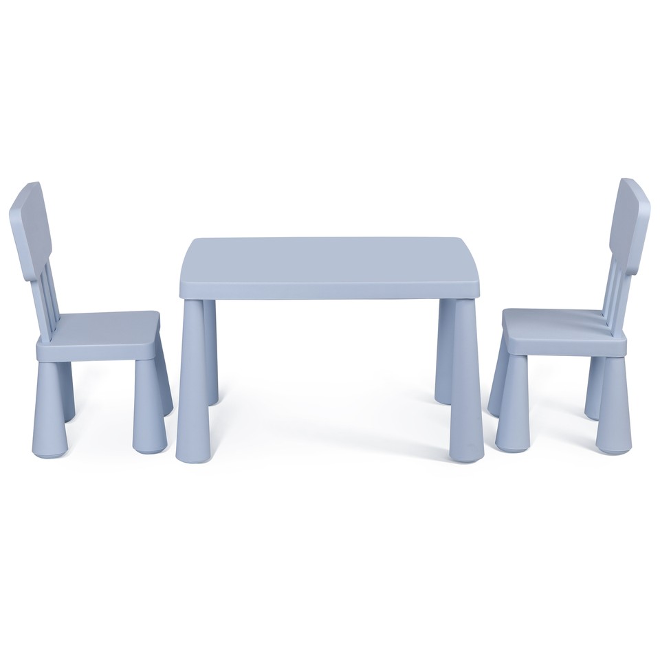 Kids Table and Chair Set 3 Piece Plastic Children Activity Table for ...