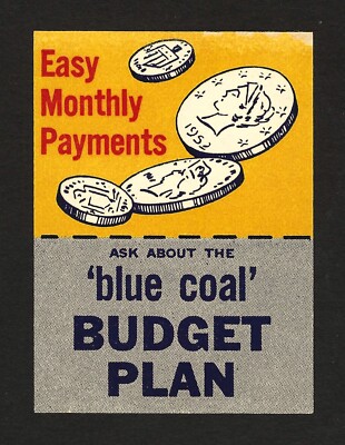 Blue Coal Budget Plan Poster Stamp - Coal Mined in Pennsylvania and ...