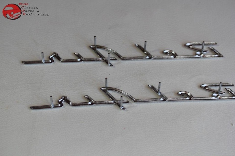 1955-1956 Chevy Tri Five Belair Rear Quarter Panel Chrome Script ...