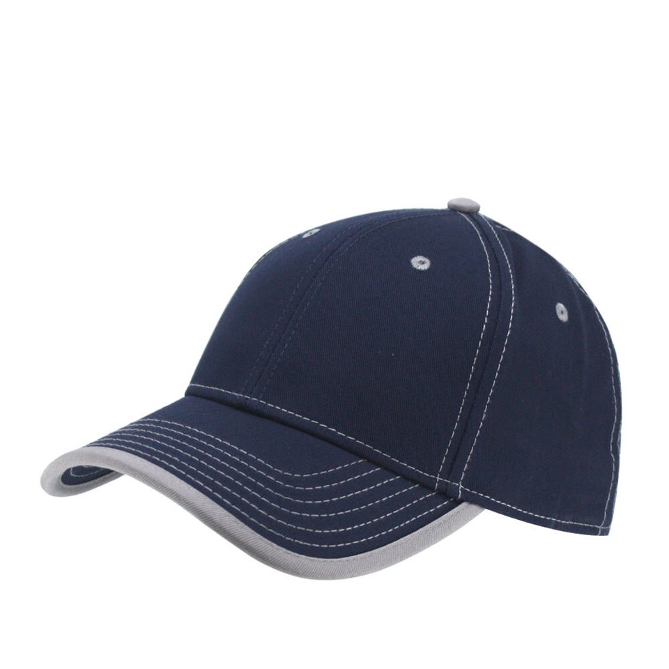 New Contrast Color Stitching Binding Trim Structured Cotton Baseball ...