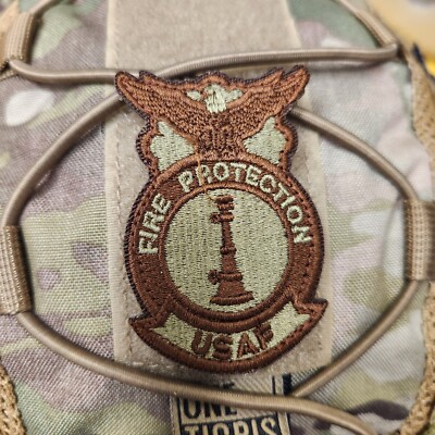 OCP USAF Fire Protection Badge Cut to shape Hook backing Air Force ...
