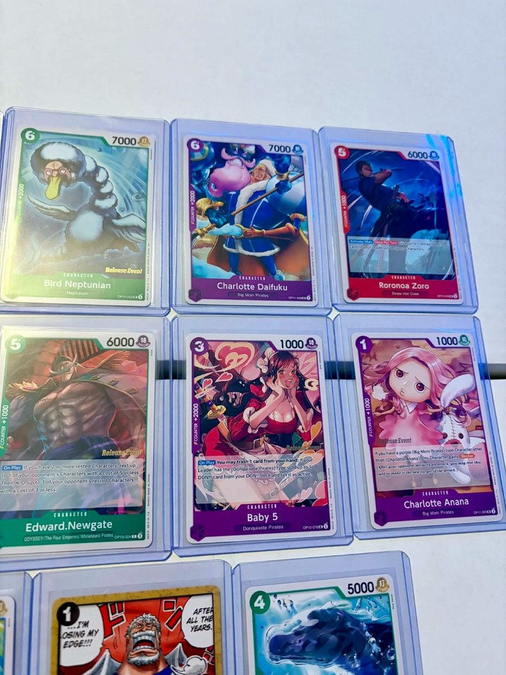 One Piece TCG Release Event Promo Lot 14 Cards NM Zoro, Nico Robin ...