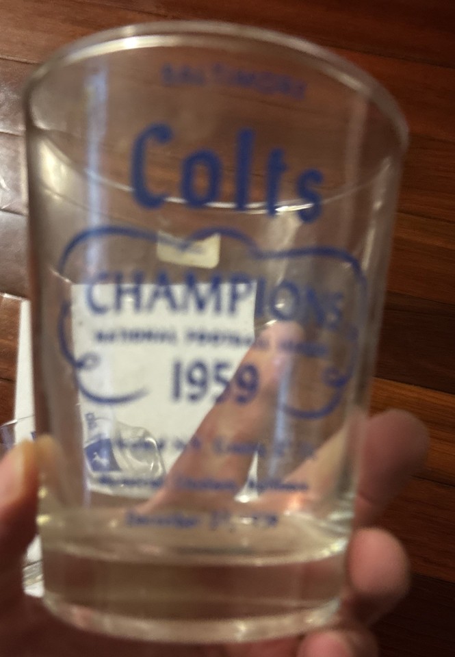 Baltimore Colts 1959 Championship Mug Glass Beer Mug Lot | eBay