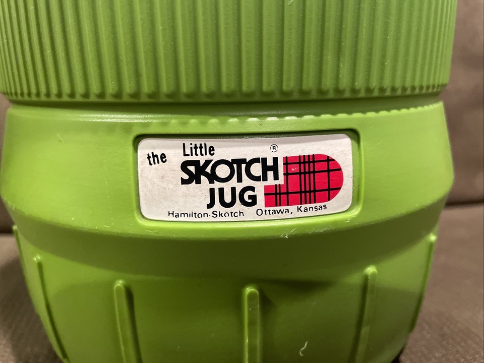 Vintage Hamilton Skotch The Little Skotch Jug Green Cooler Thermos ...