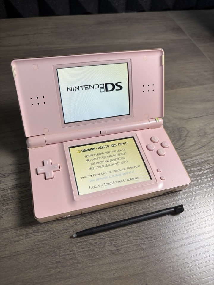 Nintendo DS Lite Coral Pink System Game Only (USG-001) Tested Works ...