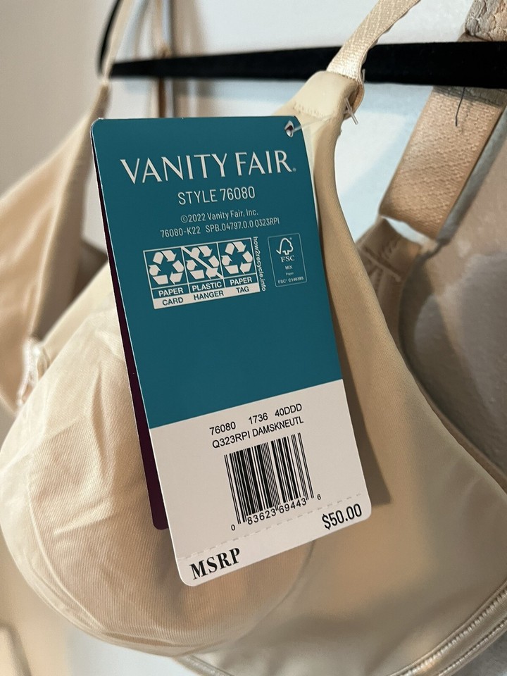 Vanity Fair Beauty Back Smoothing Full Figure Minimizer Bra 76080 | eBay