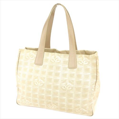 Chanel Tote bag New travel line Beige Woman Authentic Used T8565 | eBay
