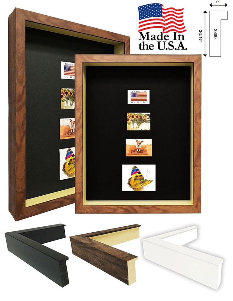 2-3/16" Brown Shadow Box Picture Frame 11x14 12x18 16x20 24x36 30x40 ...