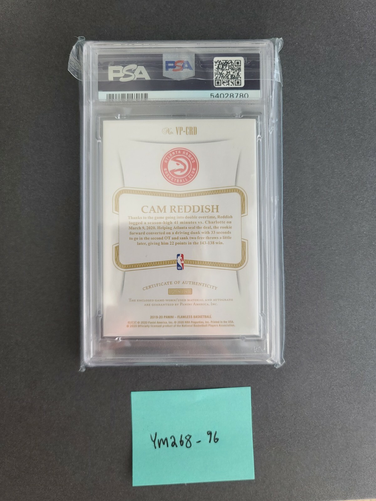 2019-20 Panini Flawless - Vertical Patch Autographs Cam Reddish #VP-CRD ...