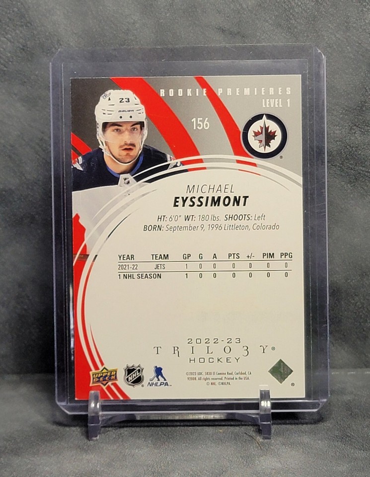 Michael Eyssimont 2022-23 Trilogy Rookie Premieres Uncommon Red /149 ...