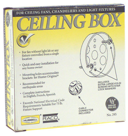 RACO 295 Round Ceiling Fan Pan 4 X 1/2" Deep for sale online | eBay