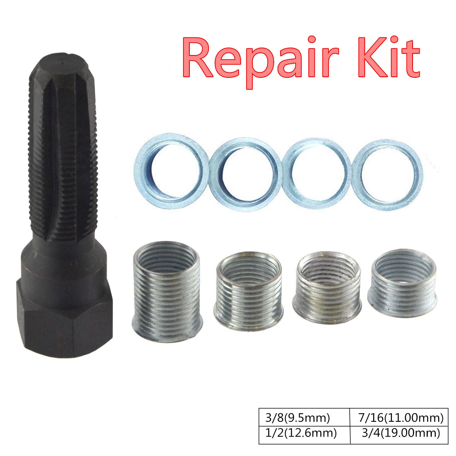 DIY Steel 14mm Car SUV Spark Plug Rethread Reamer Tap Thread Repair ...