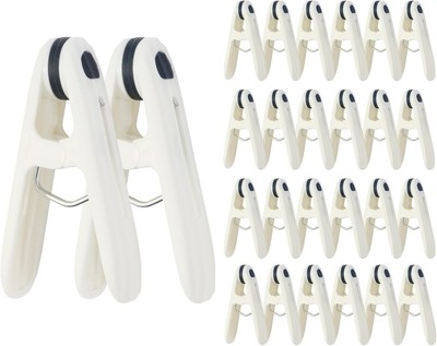 24 Pack Plastic Clothes Pins Heavy Duty Clothespins for Laundry, 2.36 ...