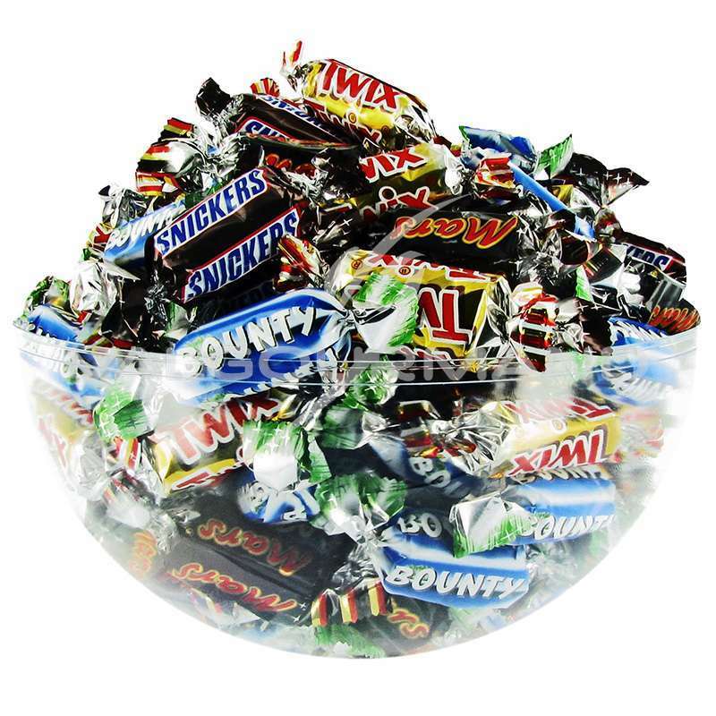 SNICKERS BOUNTY TWIX Mini Chocolate Bars Party Bites European Candy ...