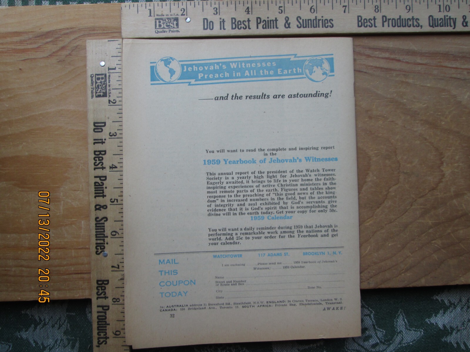 Awake! watchtower magazine nov 22 1958 | eBay