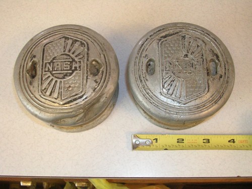Two 1920's Nash Hub Cap Grease Dust Wheel Cover Vintage with Screw on ...