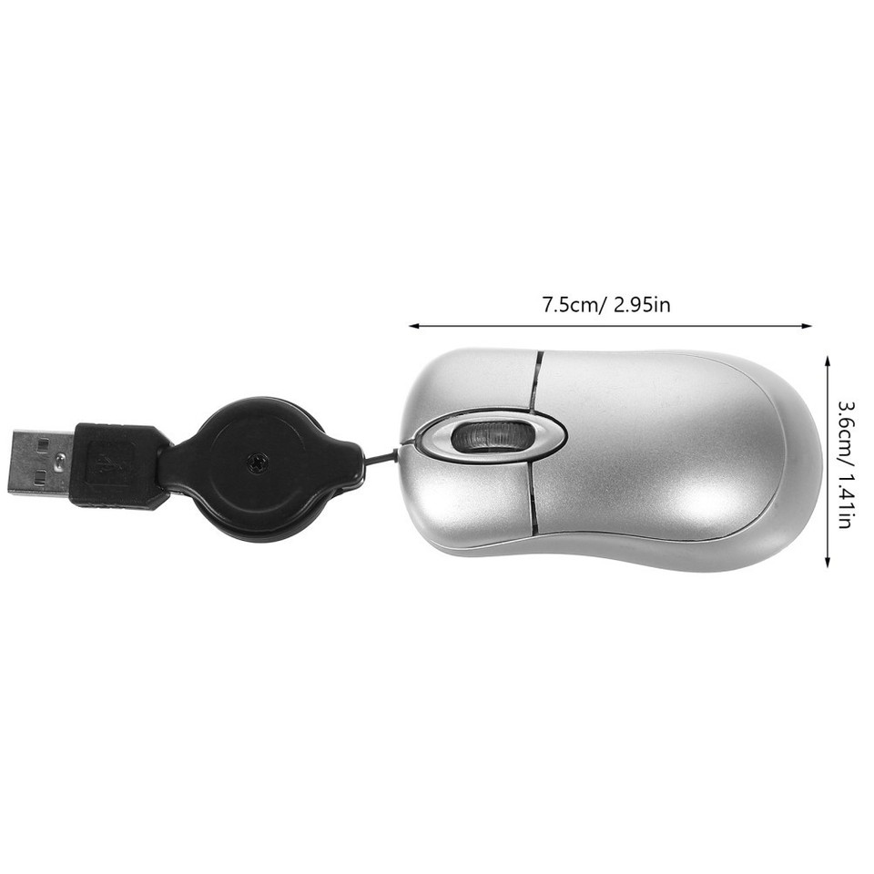 Retractable USB Optical Mouse Mini Ergonomic Design For Laptop | eBay ...