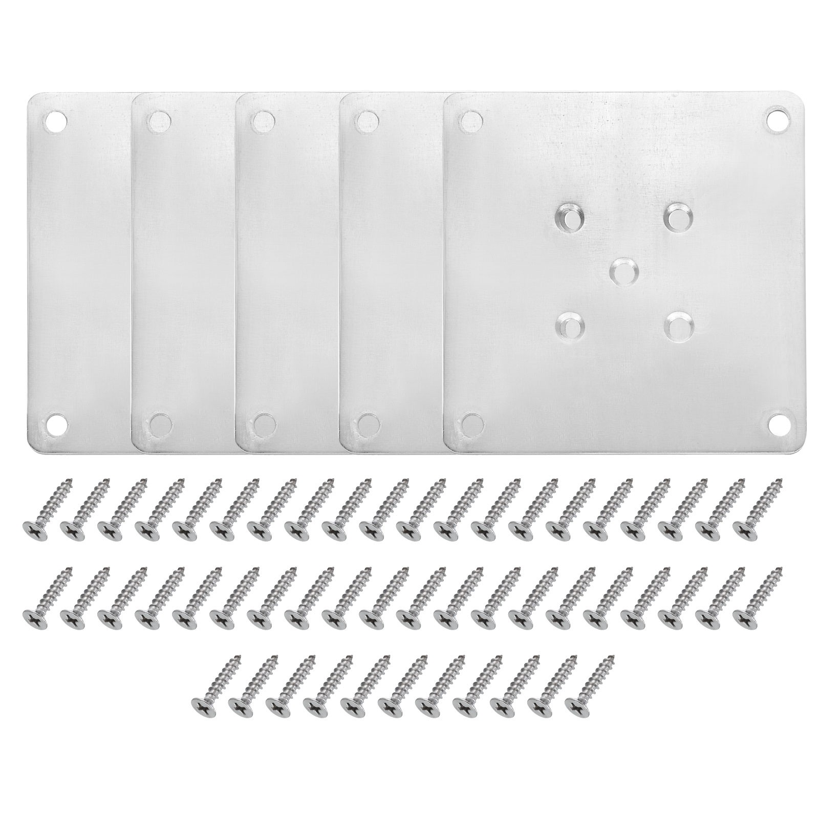 5Pcs 100mm/3.9inch Flat Furniture Leg Mounting Plates with Screws for ...