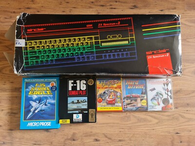 Sinclair ZX Spectrum + boxed with games tested working Outrun F16 Hard ...