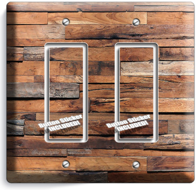 RUSTIC RANCH BARN RECLAIMED WOOD LIGHT SWITCH 2 GFCI PLATES LOG CABIN ...