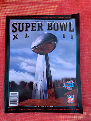 Superbowl XLII Game Program NY GIANTS Super Bowl 42 Magazine NFL ...