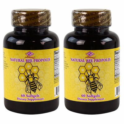 2 x Natural Bee Propolis 500mg 60 Softgels | eBay