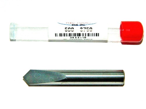 3/8" Solid Carbide Spade Drill Made In USA Thin Sheet Metal Cutter ...